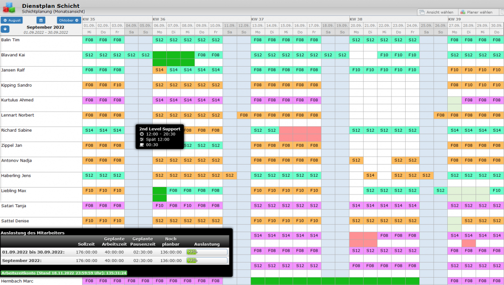 Personaleinsatzplaner • Personal-Planer